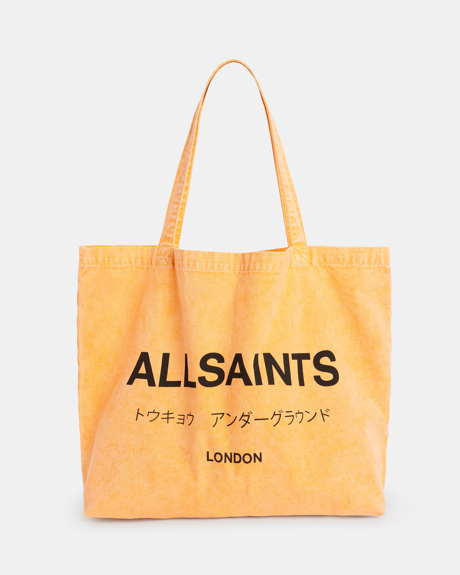 ALLSAINTS Underground Acid Tote Bag in SICILIA ORANGE/BLK | endource