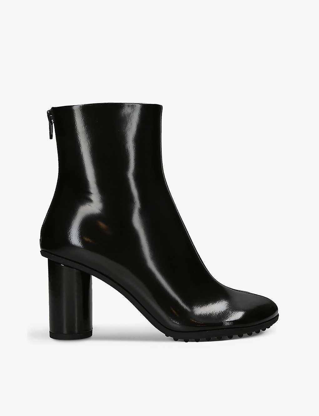 BOTTEGA VENETA Atomic Almond-Toe Leather Heeled Ankle Boots | endource