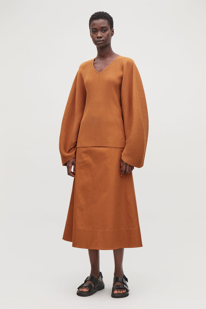 COS Cape-Style Cotton-Knit Top | endource