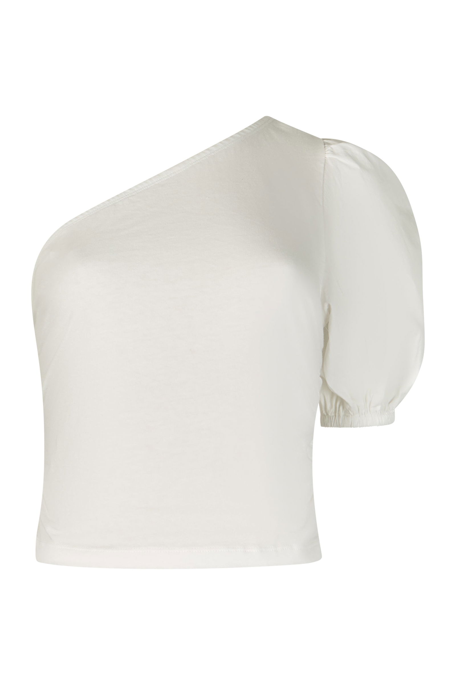 FRENCH CONNECTION Rosanna One Shoulder Puff Sleeve Top in Summer White ...