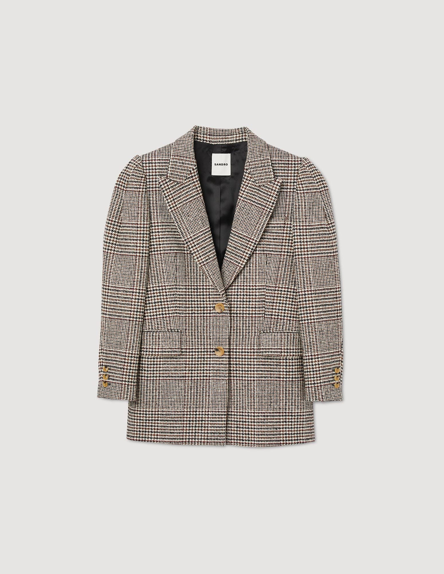 SANDRO Checked Suit Jacket | endource