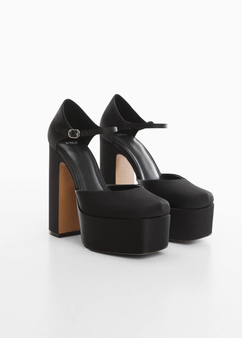 MANGO Heeled Platform Shoes in Black | endource