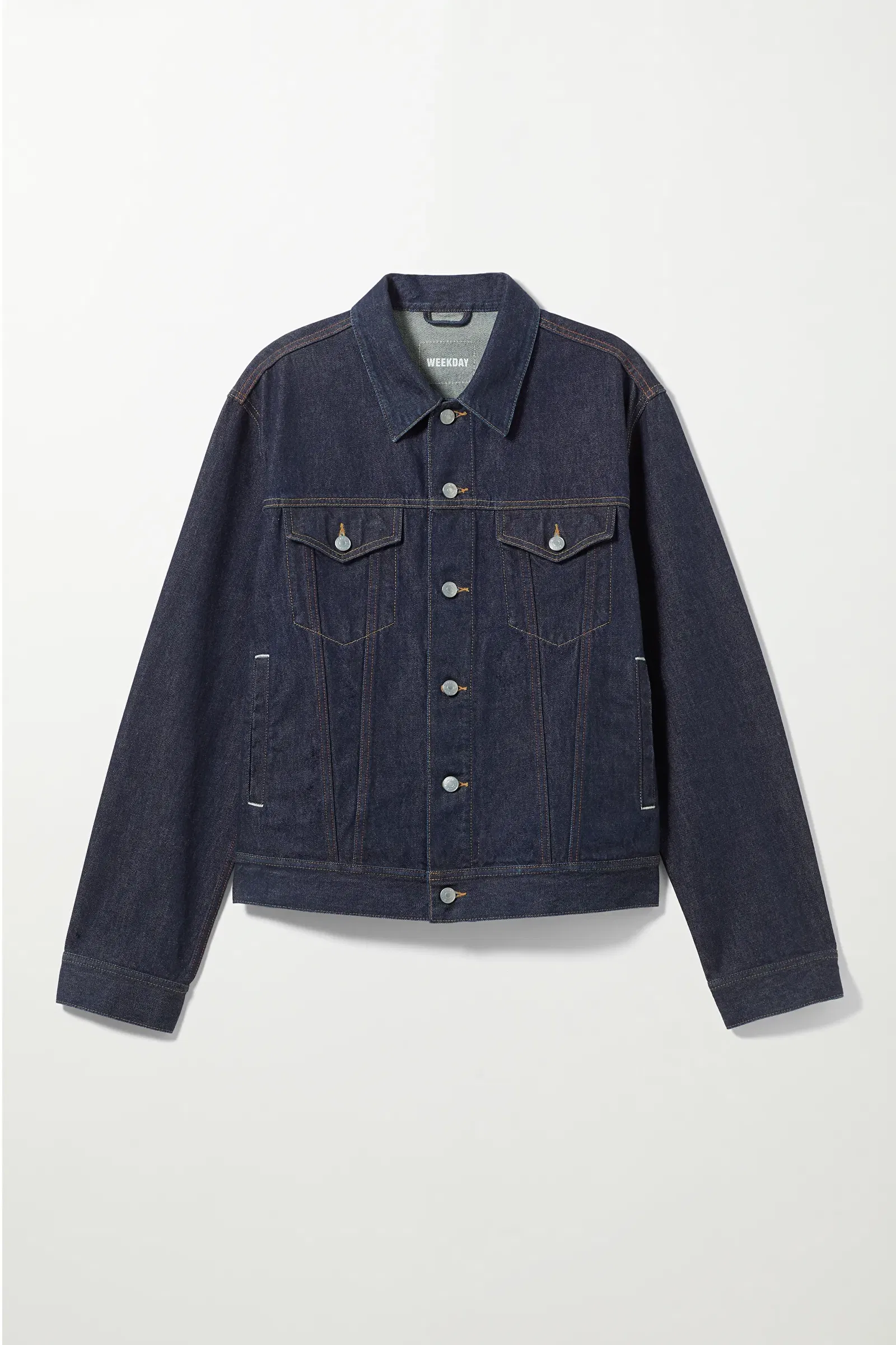 WEEKDAY Milton Jean Jacket in Dark Blue | Endource