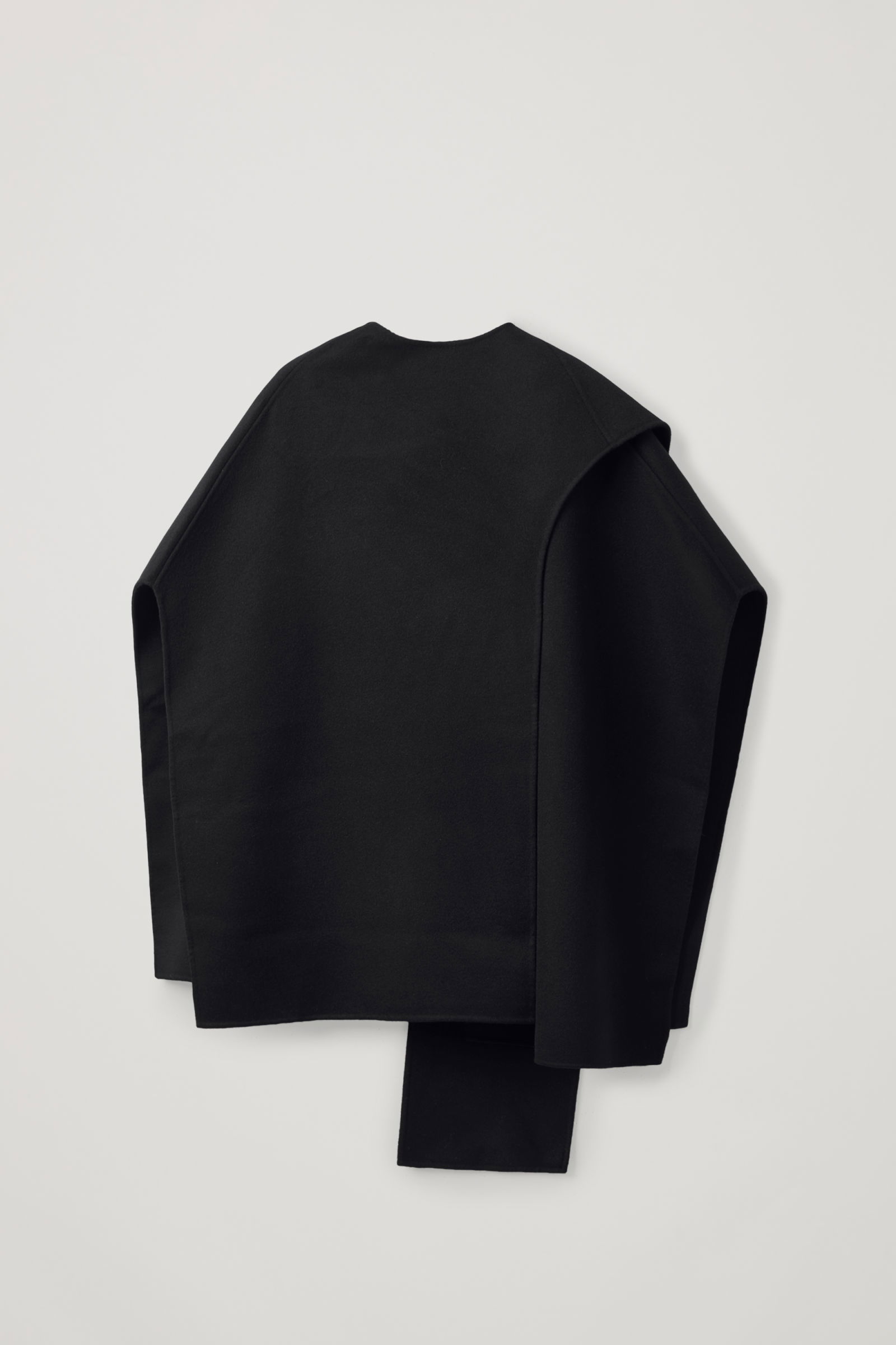 COS Wool Mix Hybrid Cape in Black | Endource