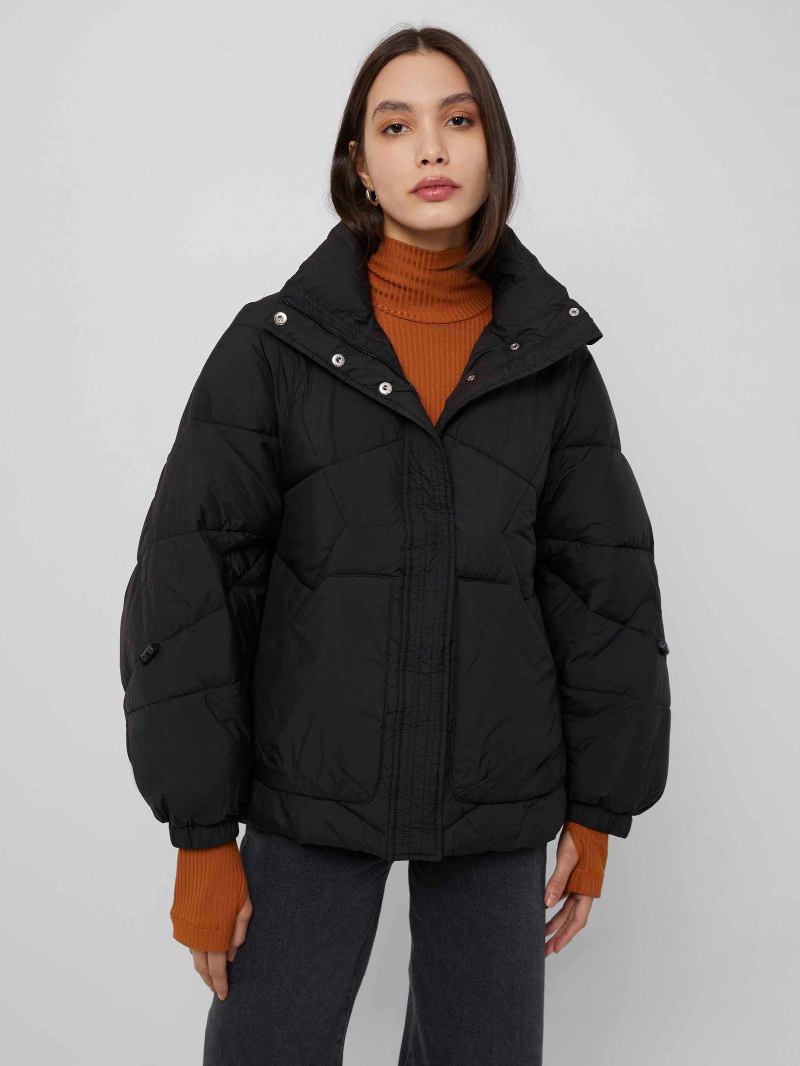 FRENCH CONNECTION Short Puffa Jacket in Black | endource