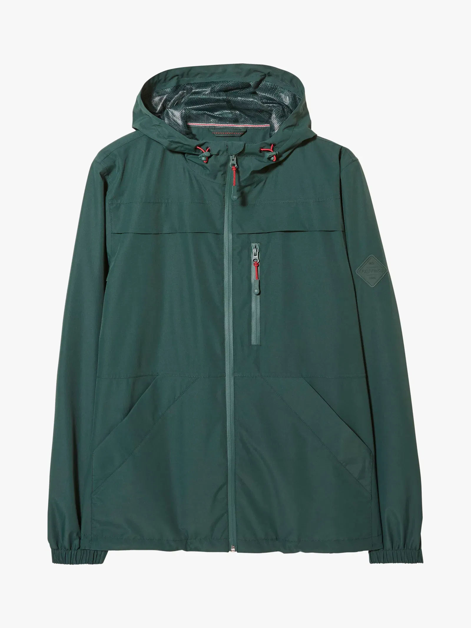 FATFACE Performance Hooded Jacket in Pine Forest | endource