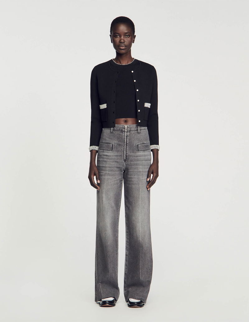 SANDRO Beaded Cardigan | endource