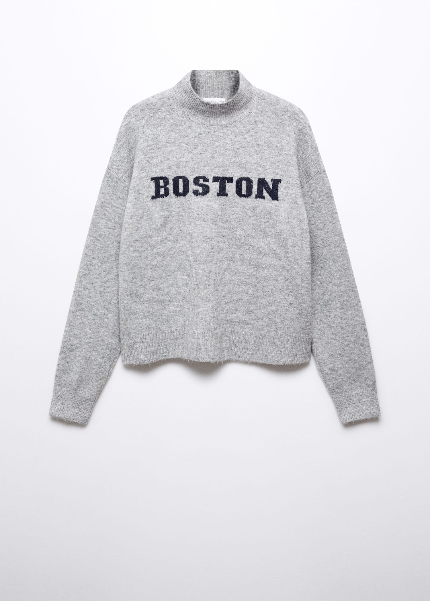 MANGO Fine-Knit Sweater in Light Heather Grey | Endource
