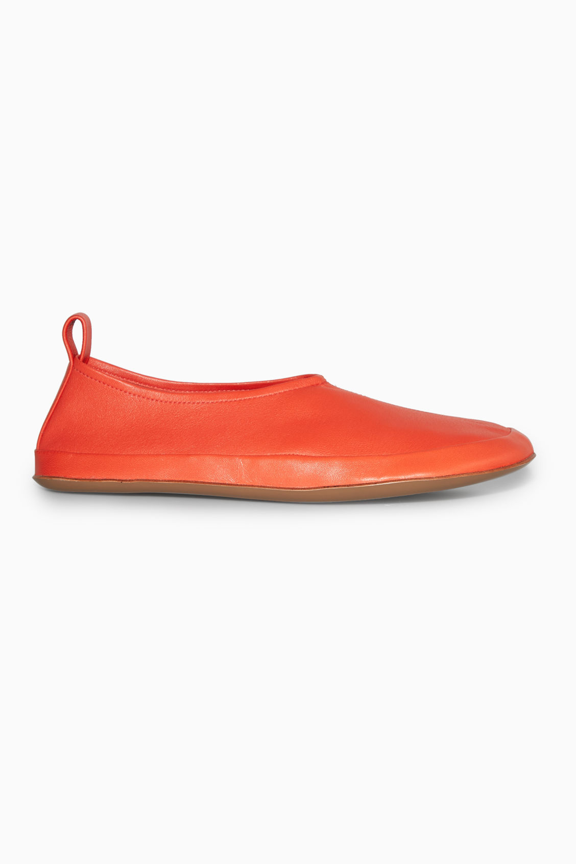 COS Leather Ballet Flats in RED | endource