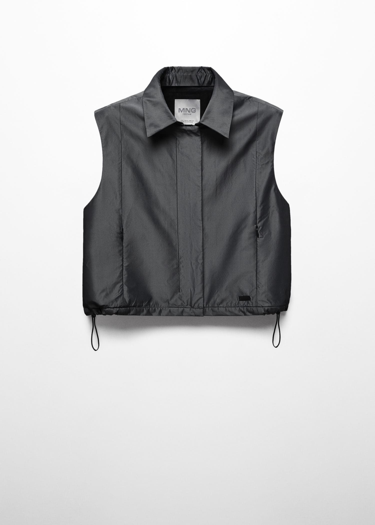 MANGO Parachute Vest in Grey | Endource