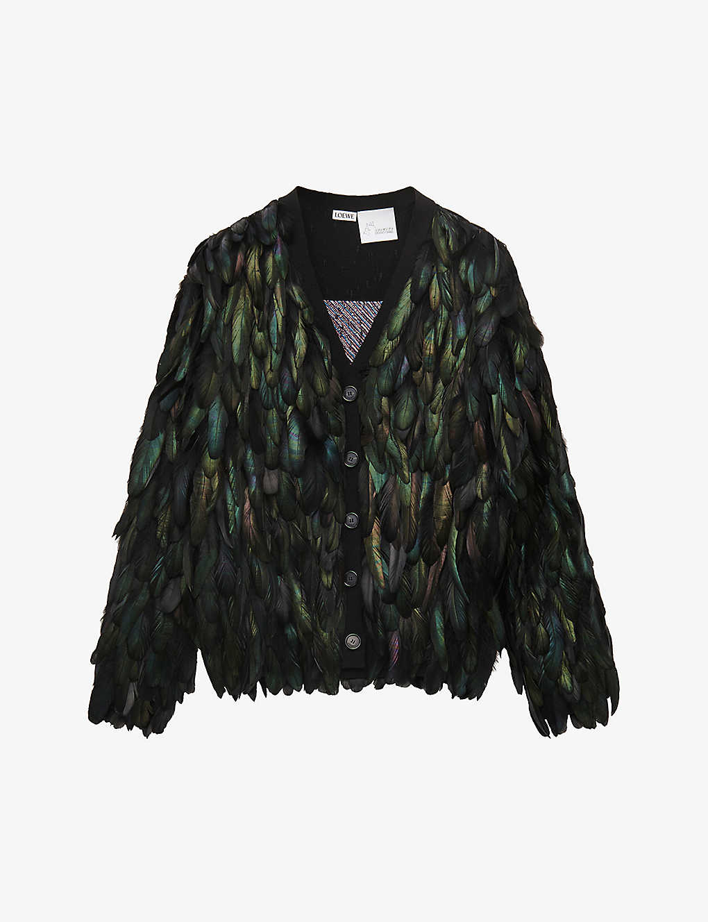 LOEWE Loewe x Howl's Moving Castle - Howl Faux Feather-Trimmed Cardigan ...