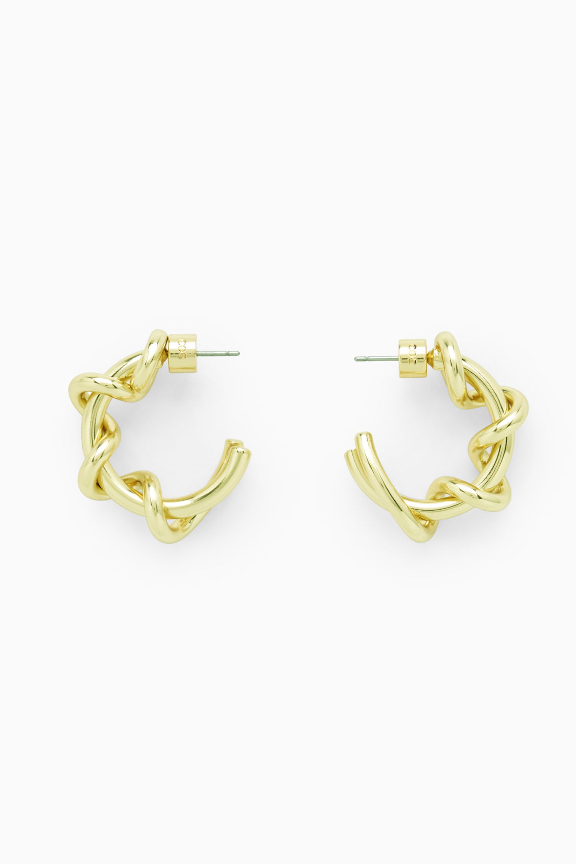 COS Spiral Hoop Earrings in GOLD | endource