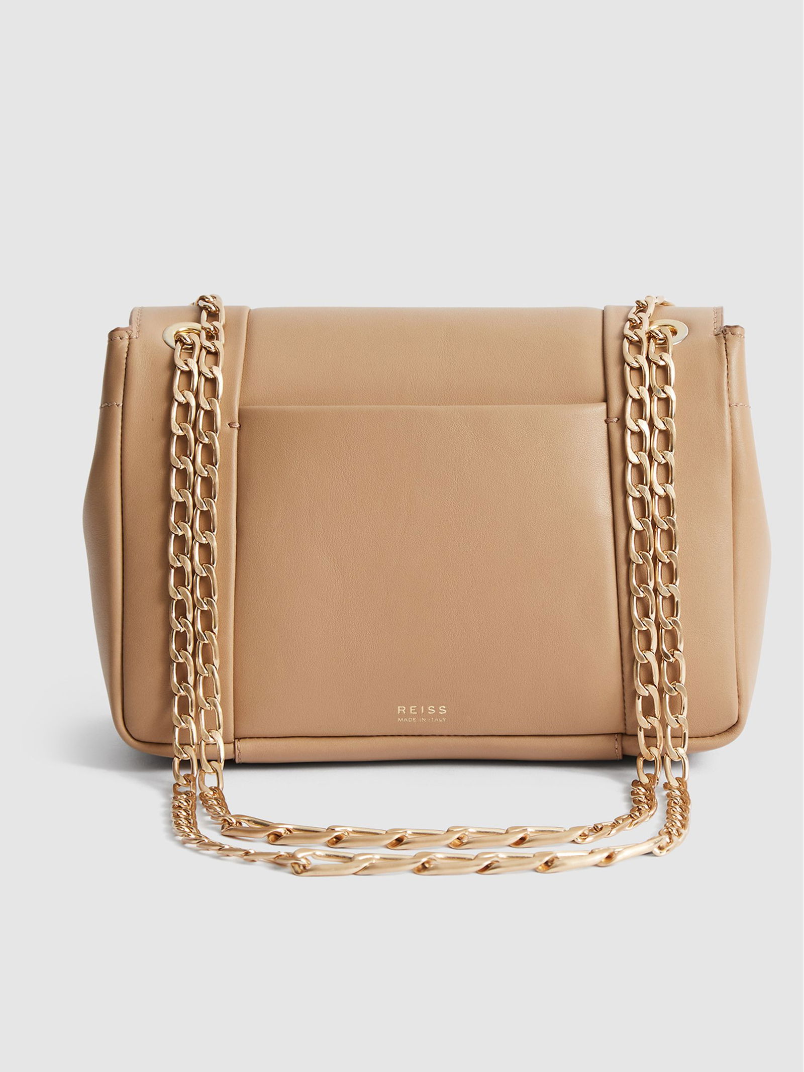 REISS Alma Leather Cross-Body Bag in Tan | endource