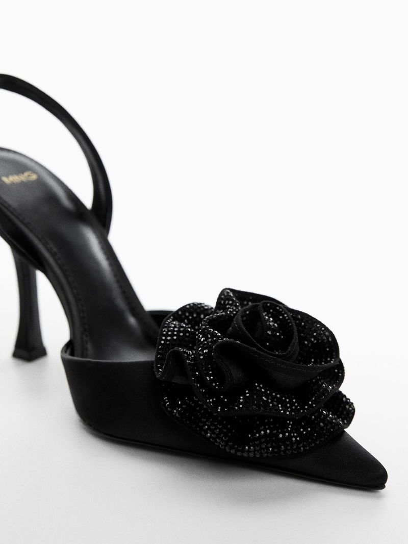 MANGO Slingback Court Shoes in Black | Endource
