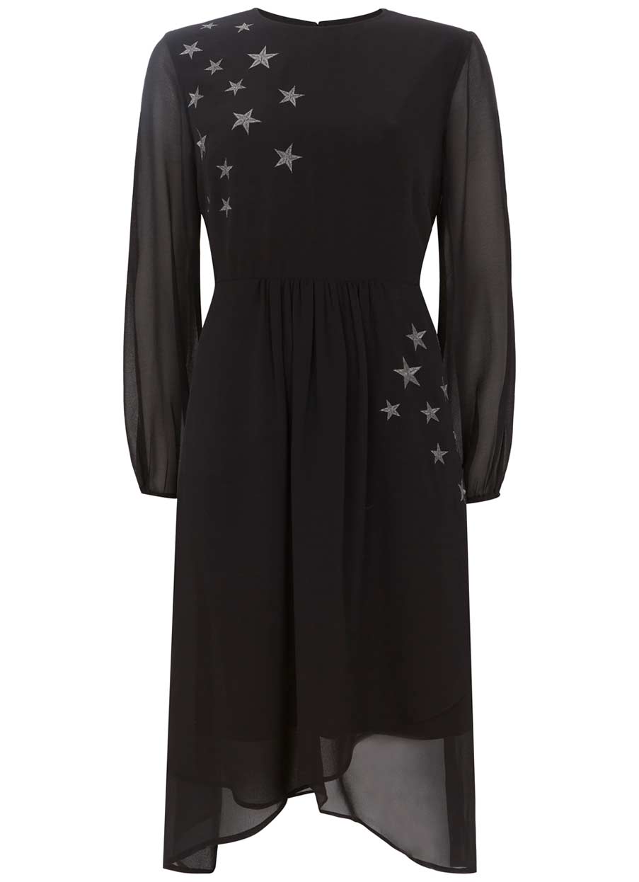 MINT VELVET Star Embroidery Dress | endource