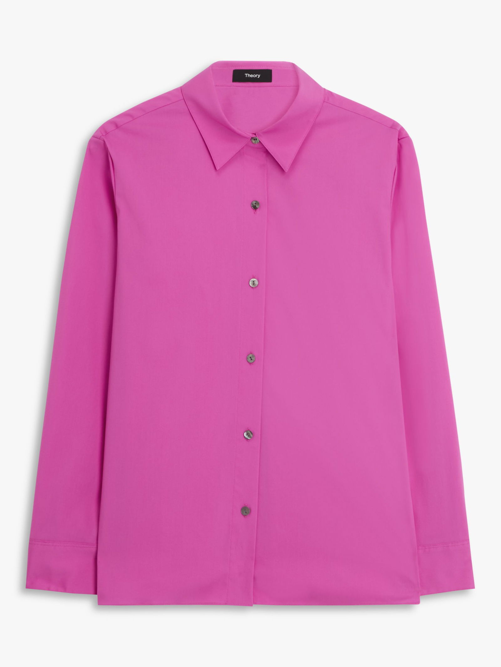 Theory Luxe Plain Long Sleeve Shirt In Carnation Endource