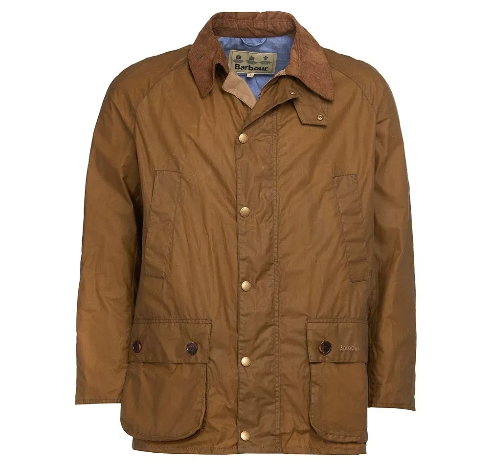 BARBOUR Hopsack Waxed Cotton Jacket in Forest | endource