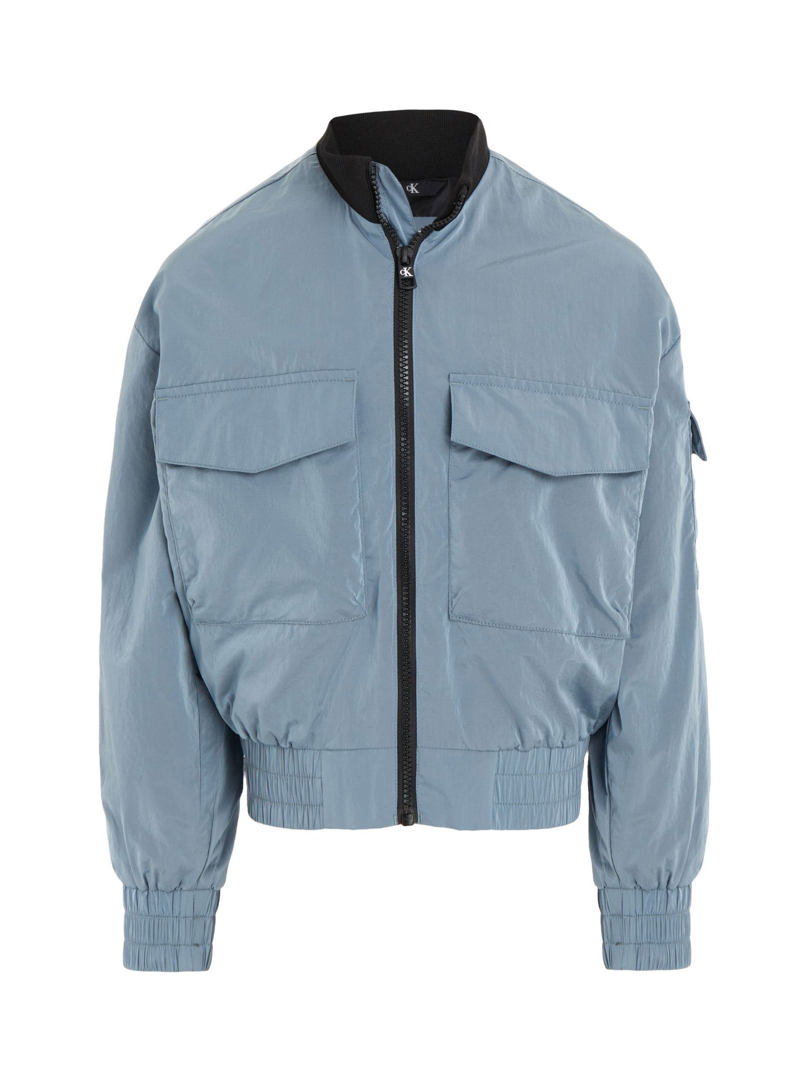 CALVIN KLEIN Structured Bomber Jacket in Goblin Blue | endource