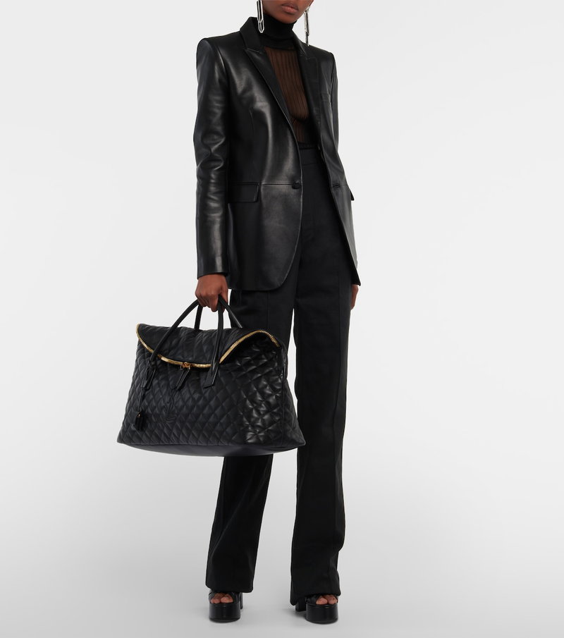 SAINT LAURENT Es Giant Quilted Leather Travel Bag | Endource