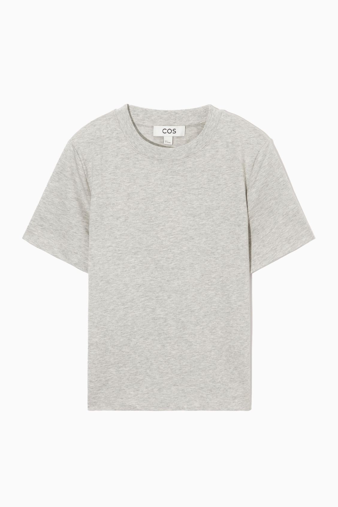 Cos Regular Fit Heavyweight T Shirt In Grey Marl Endource