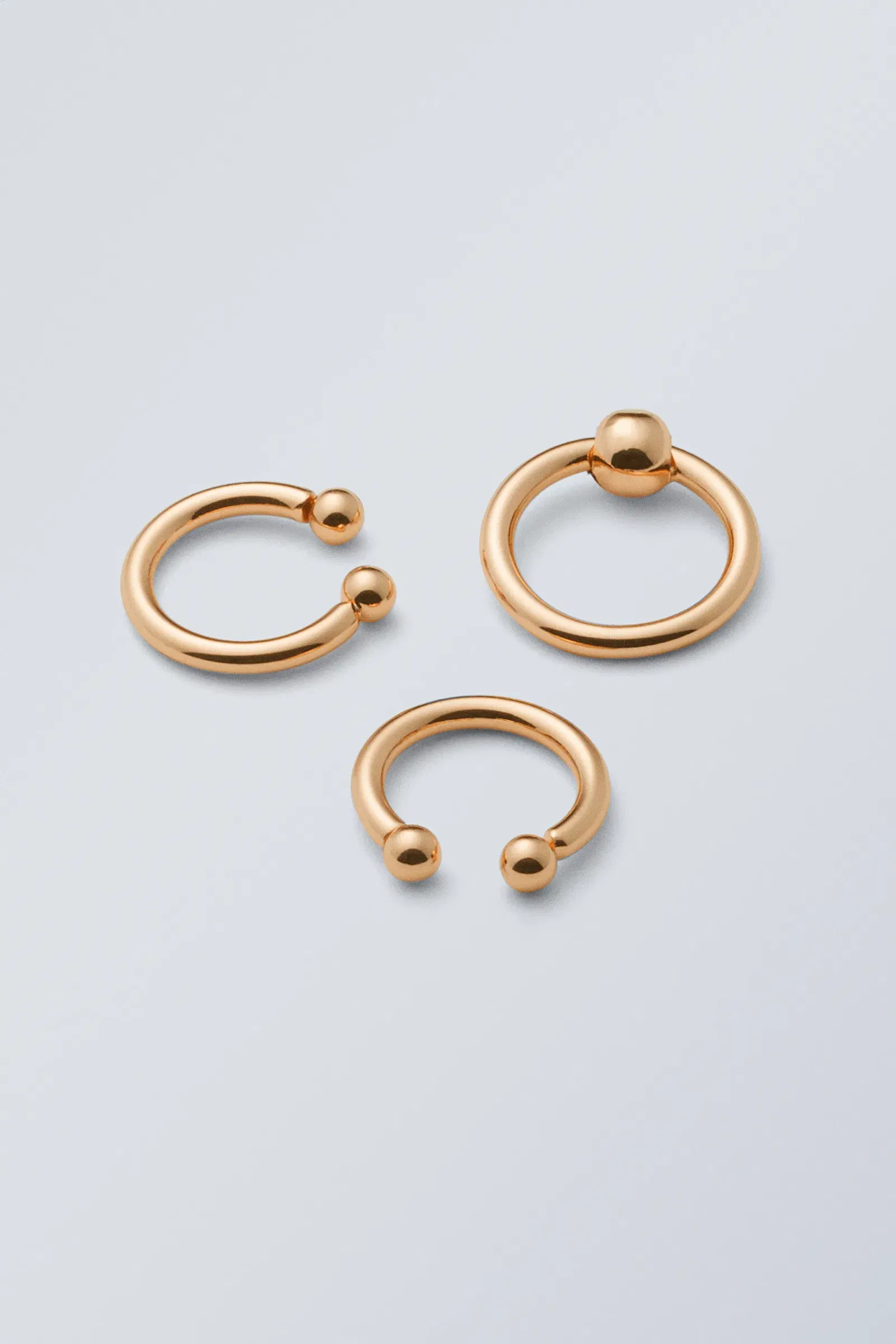 WEEKDAY Dot Ball Ring Pack in Gold | Endource