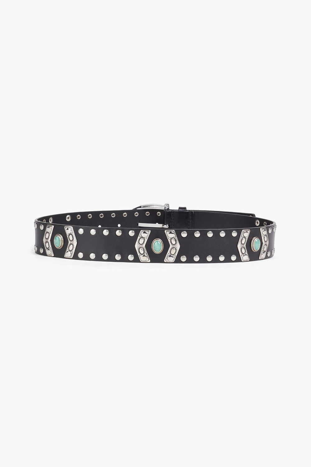 IRO Vadot Studded Leather Belt in Black | Endource
