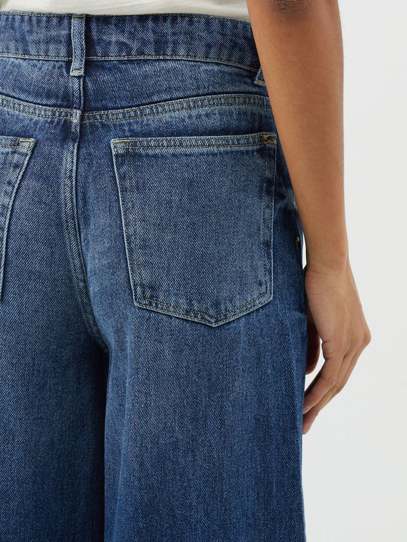 RAEY Stride Lyocell Wide-Leg Jeans in Blue | endource