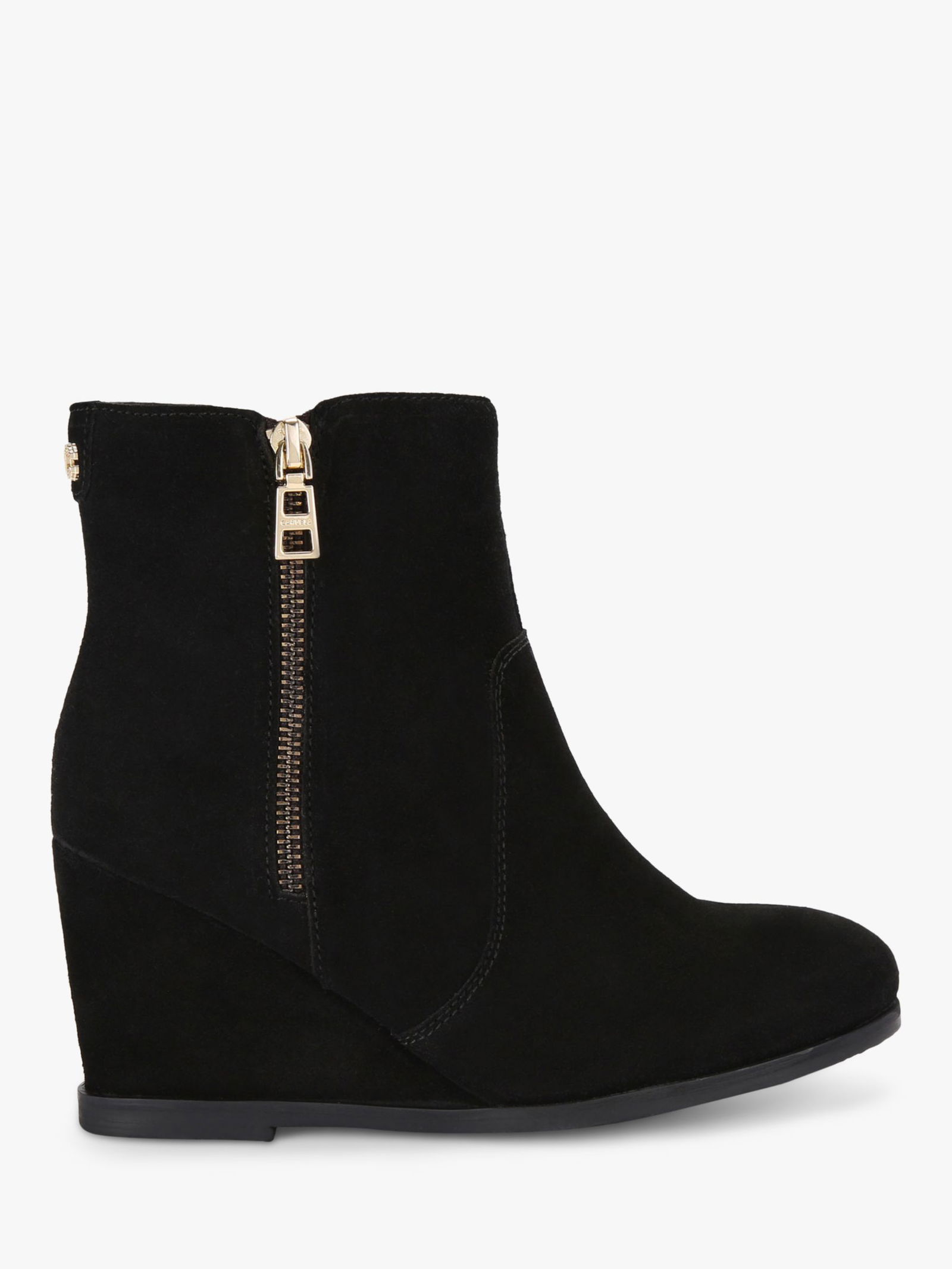CARVELA Verity Suede Wedge Heel Boots in Black | endource