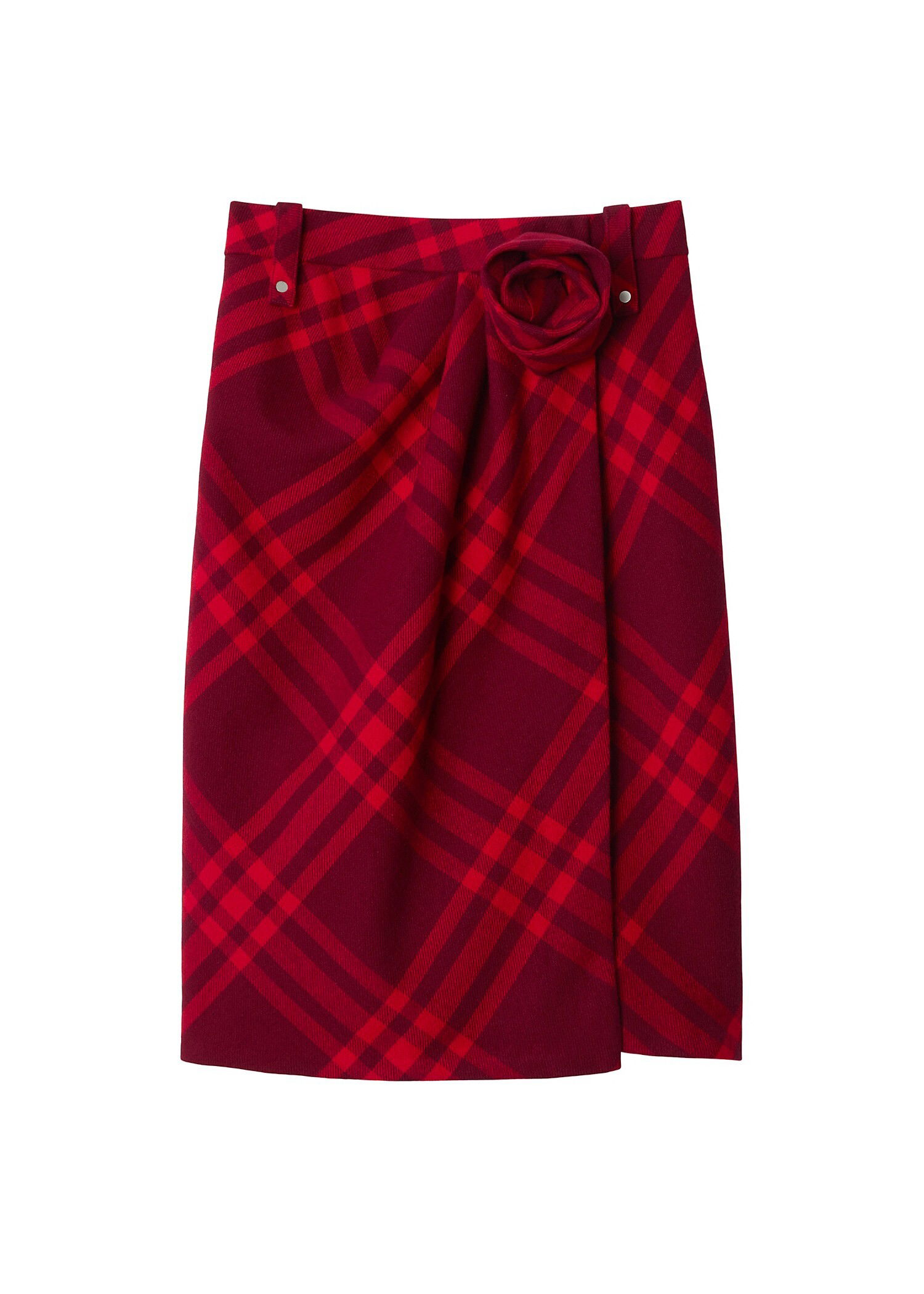 BURBERRY Check Wool Skirt | endource