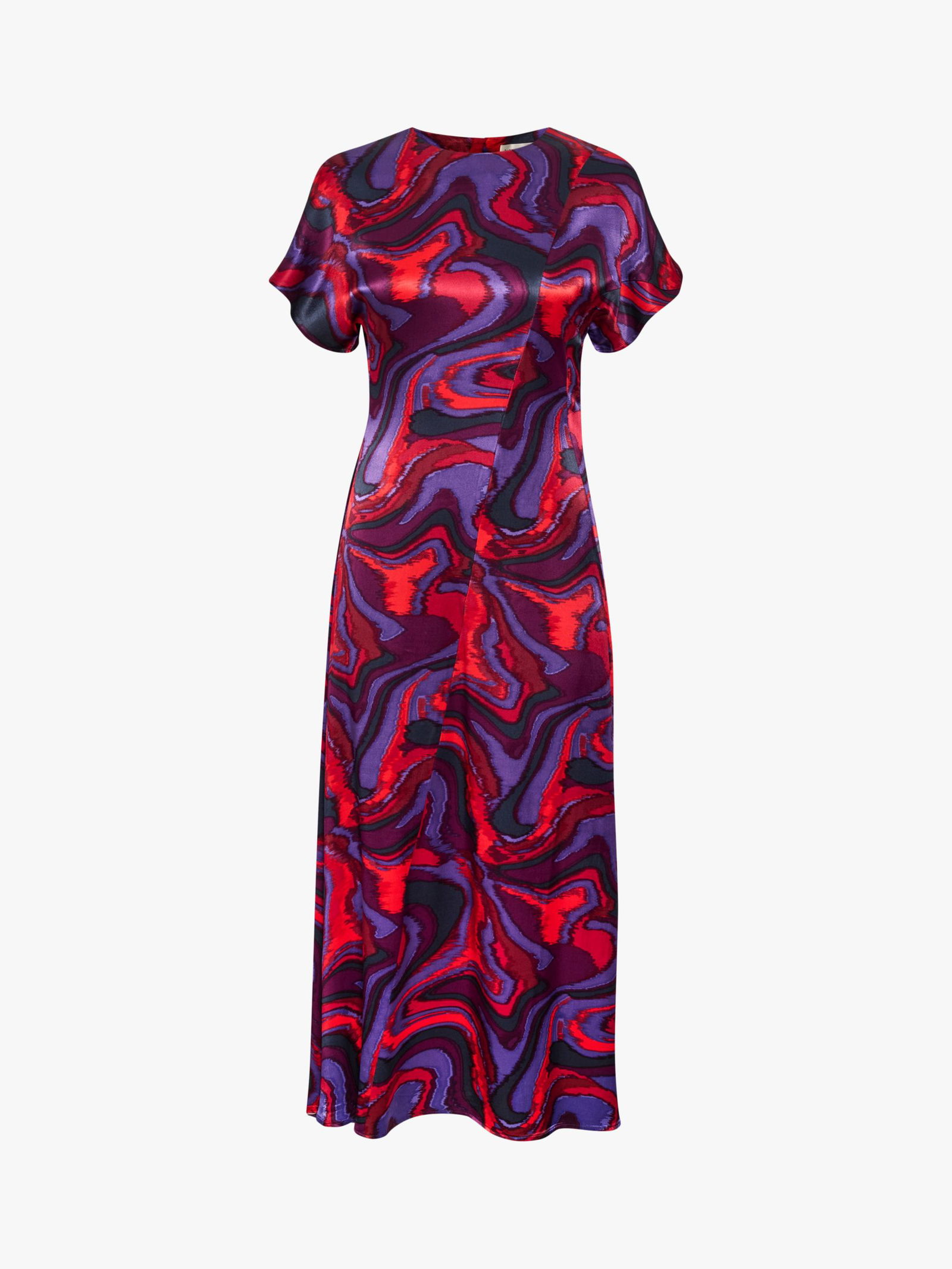 INWEAR Fergia Short Sleeve Midi Dress in Purple/Multi | endource