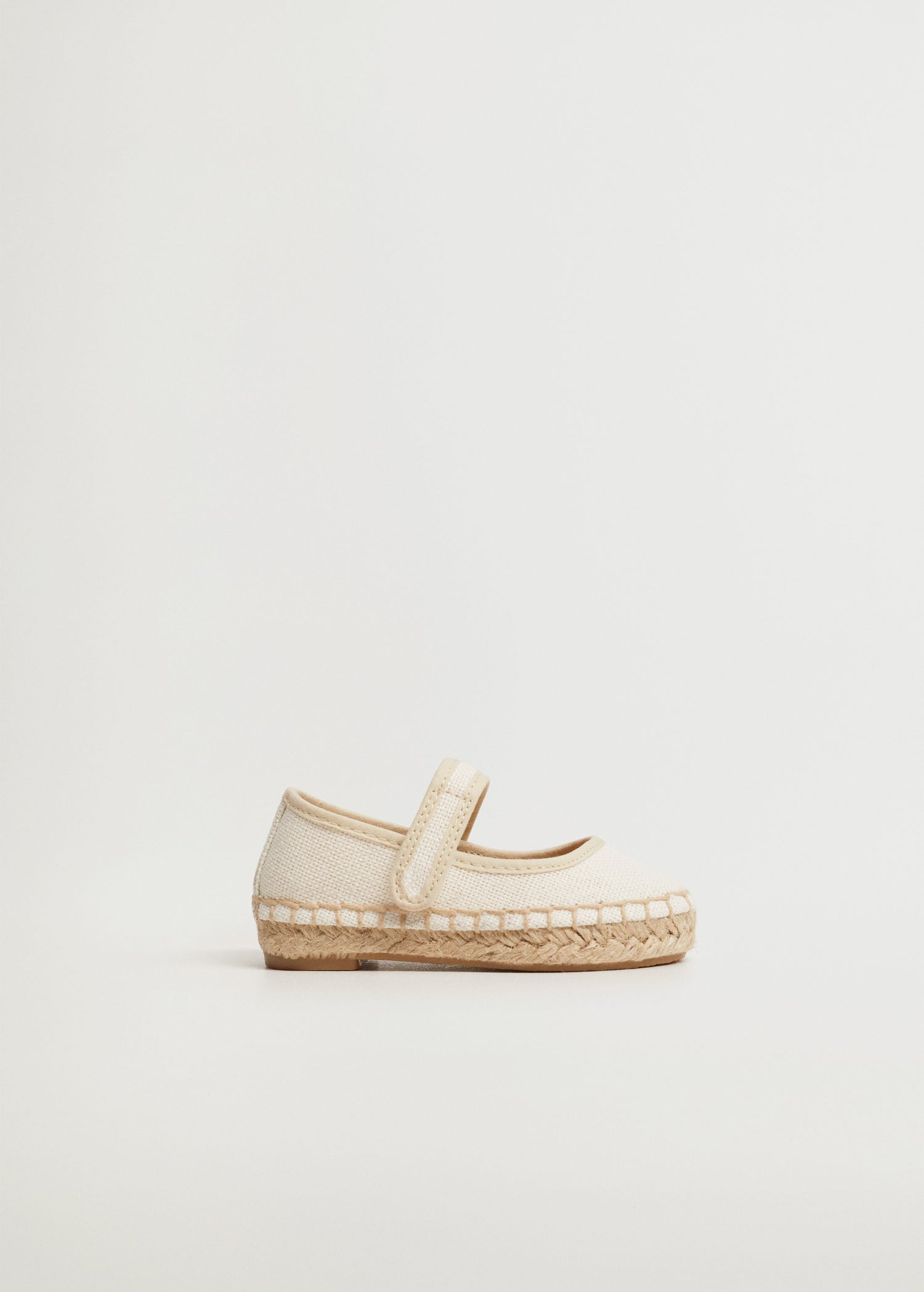 MANGO Linen Espadrilles in White | endource