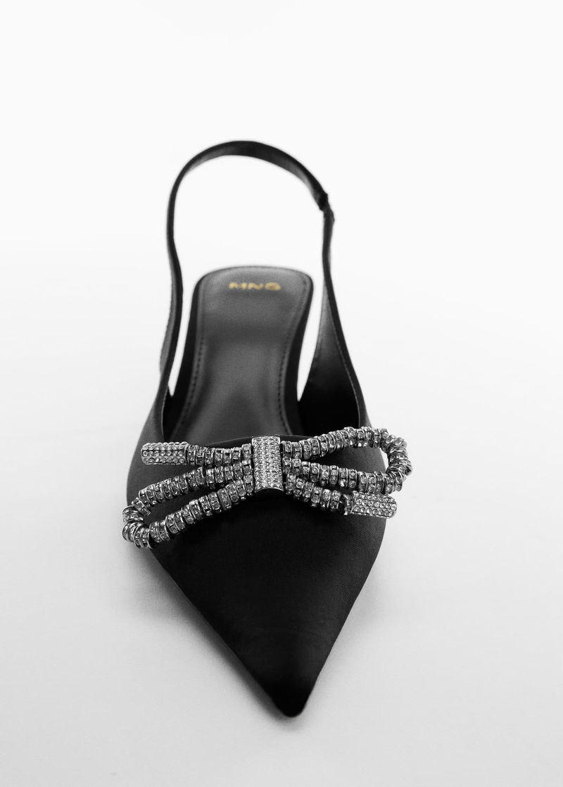 MANGO Shoe With Strass Bow Detail in Black | Endource