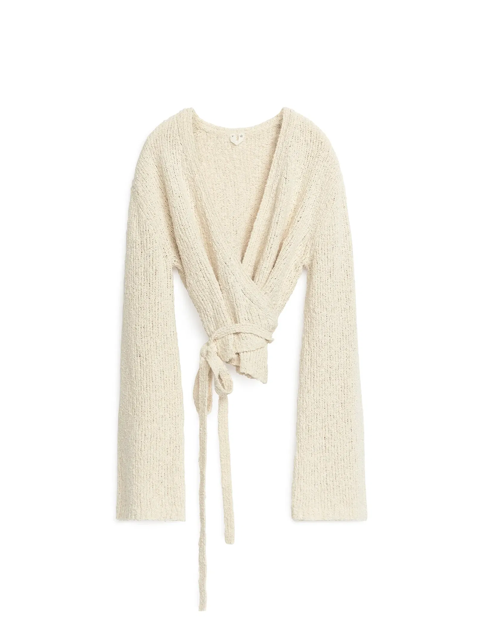 ARKET Wrap Knit Cardigan in Off-White | endource