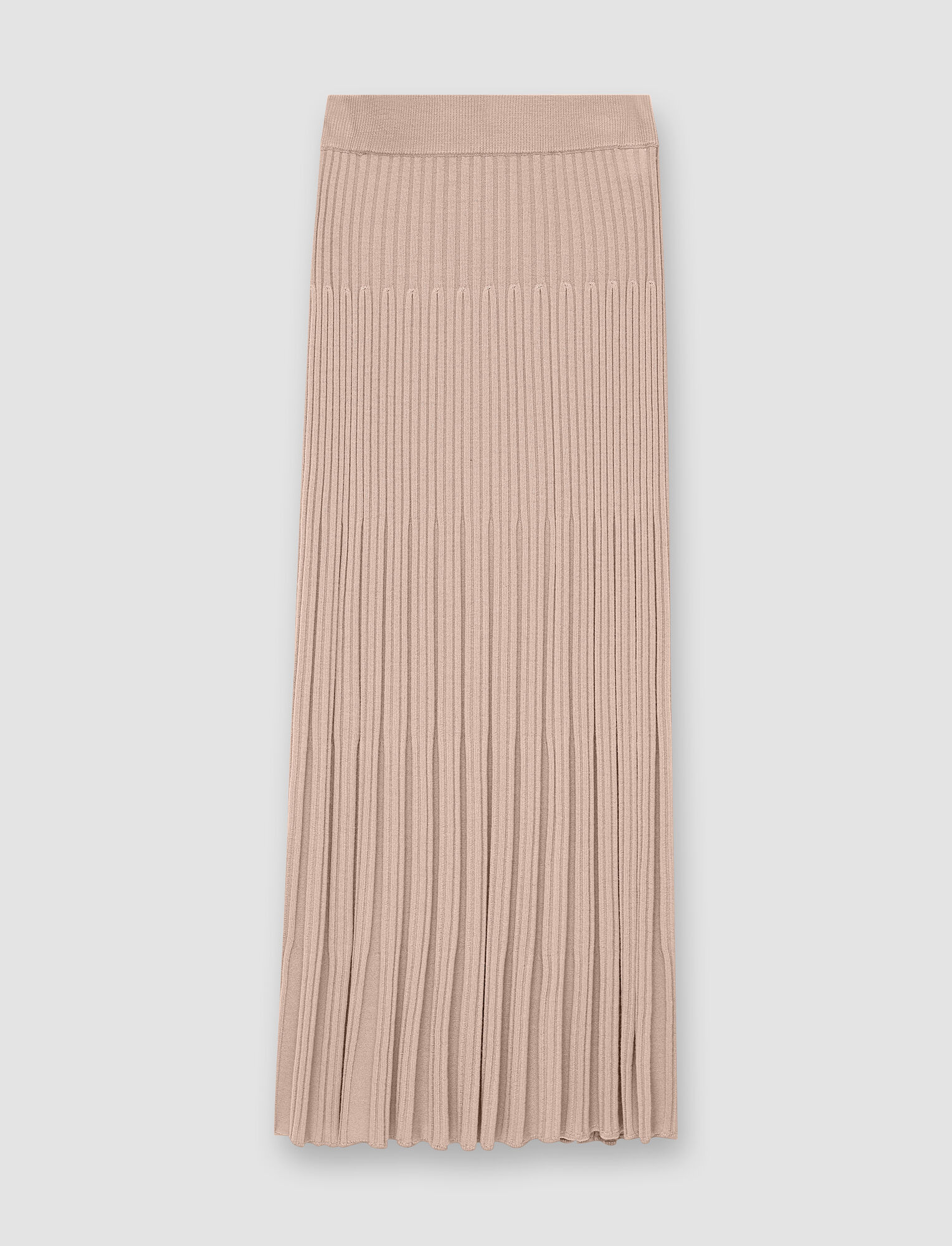 JOSEPH Merino Rib Skirt in Warm Taupe | endource