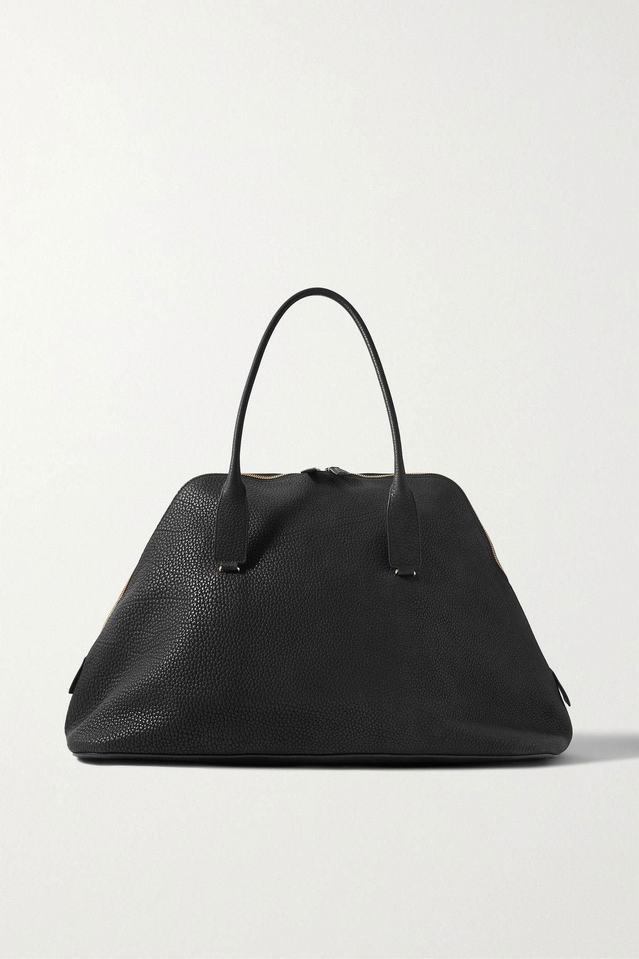 THE ROW Devon Large Textured-Leather Tote in Black | endource