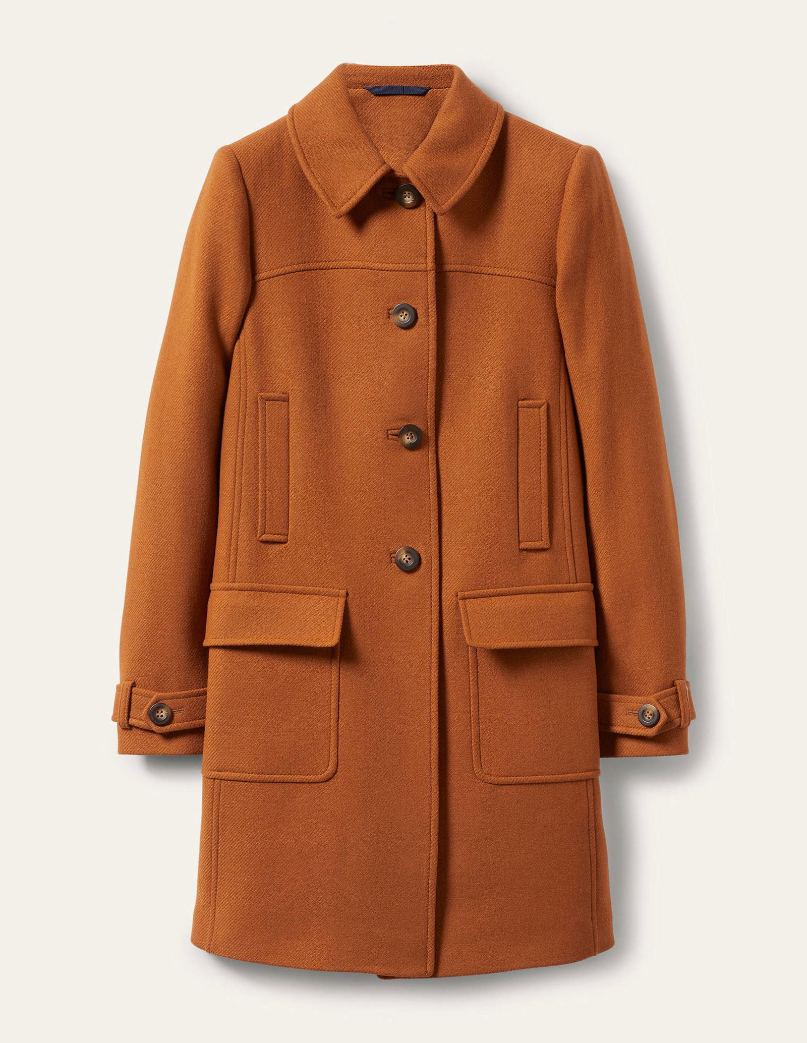 BODEN Durham Wool Blend Coat in Ochre | endource