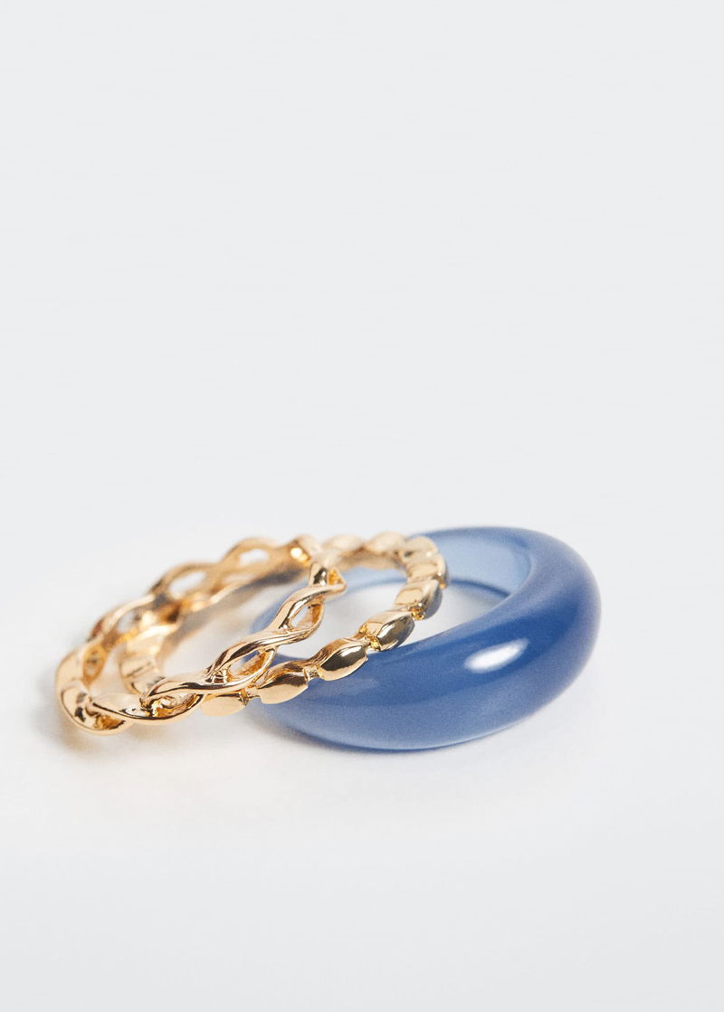 MANGO Pack Of 3 Combined Rings in Gold | Endource
