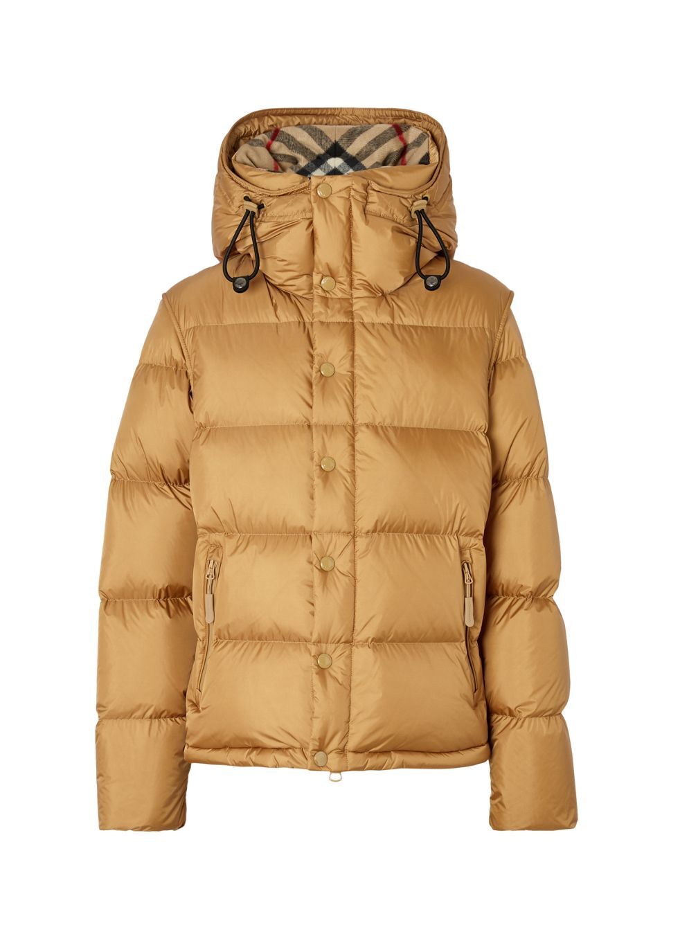 BURBERRY Detachable Sleeve Hooded Puffer Jacket | endource
