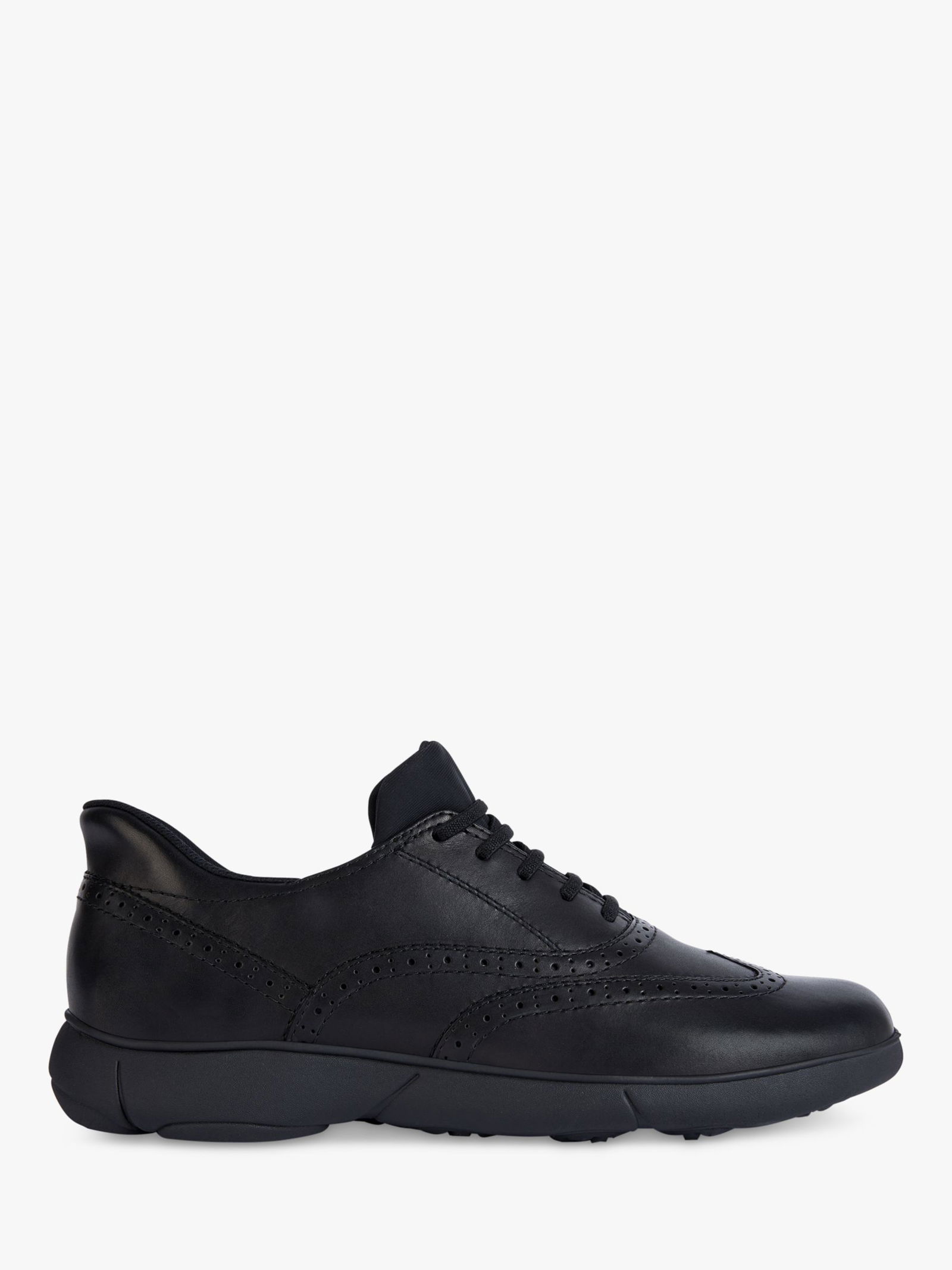 Geox Nebula 2.0 Wide Fit Brogue Leather Trainers | endource