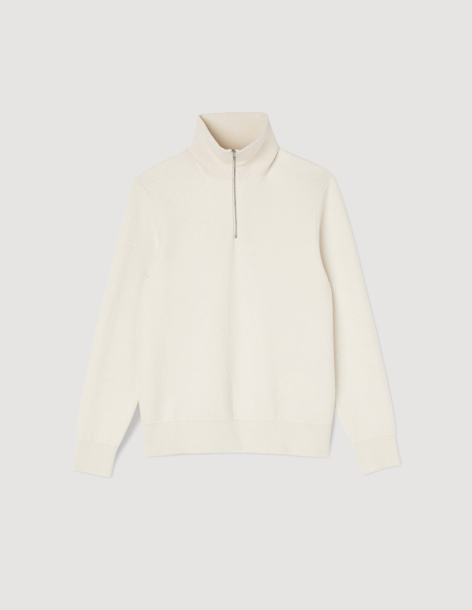 SANDRO Half-Zip Jumper in Black | endource