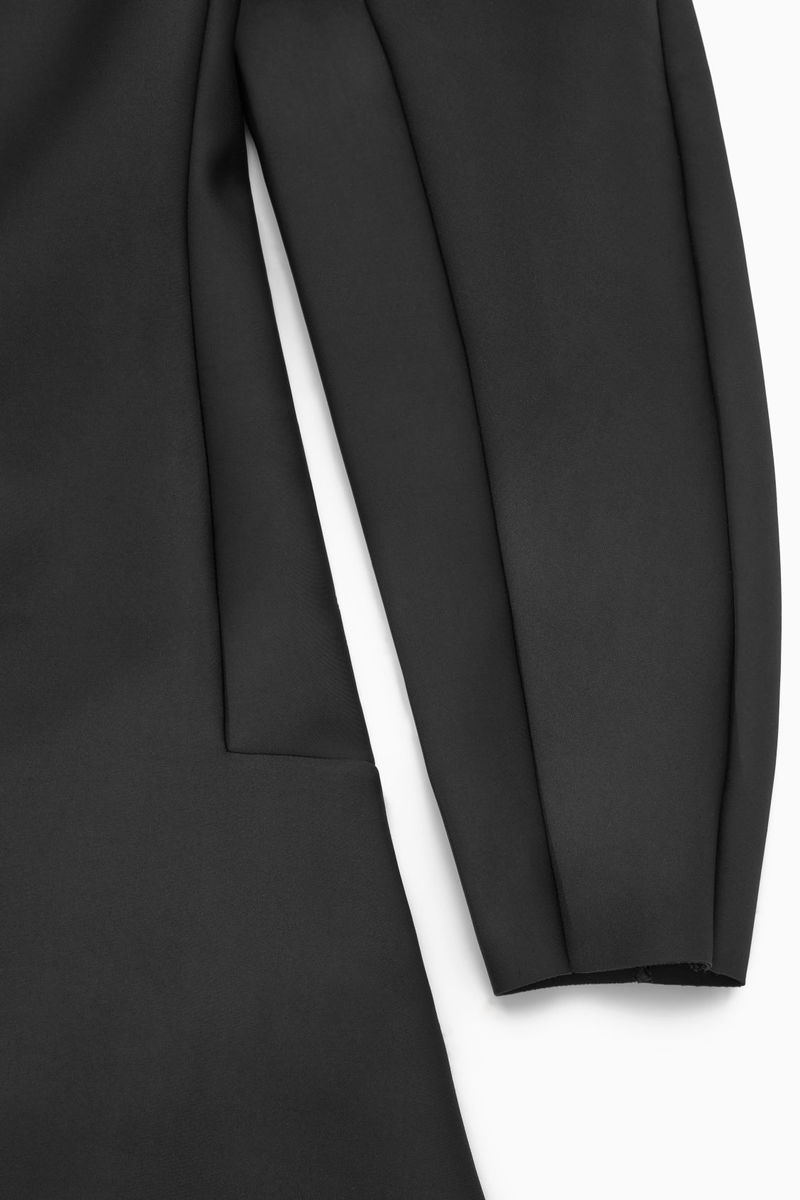 COS Structured Scuba Mini Dress in BLACK | endource