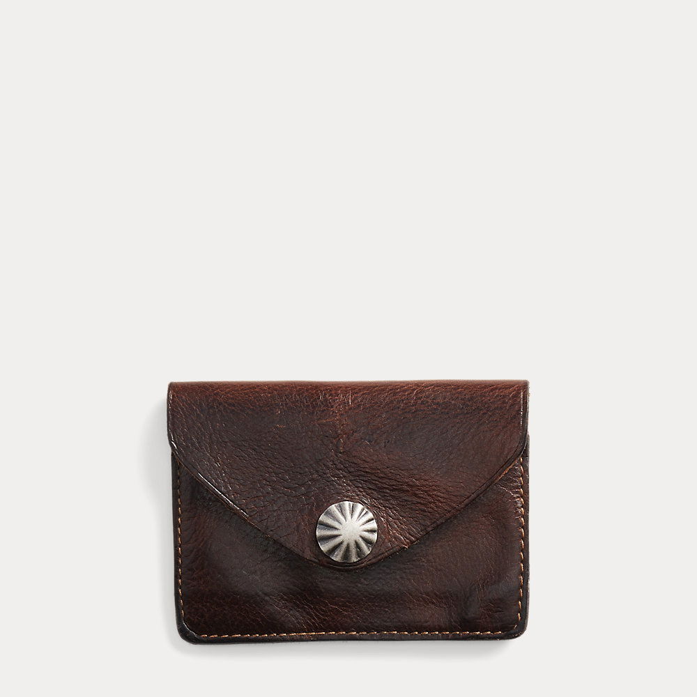 RALPH LAUREN RRL Leather Card Case in Brown | endource