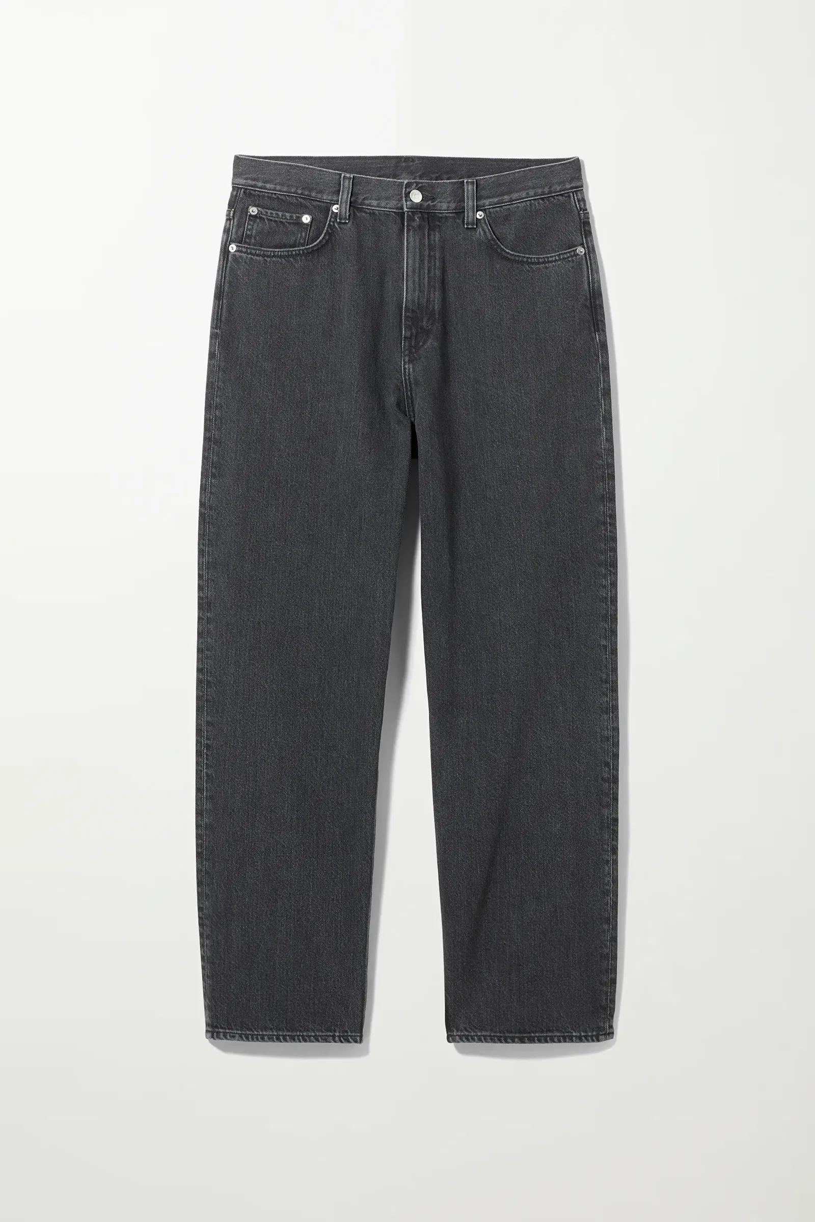 WEEKDAY Galaxy Loose Straight Jeans in Black | endource