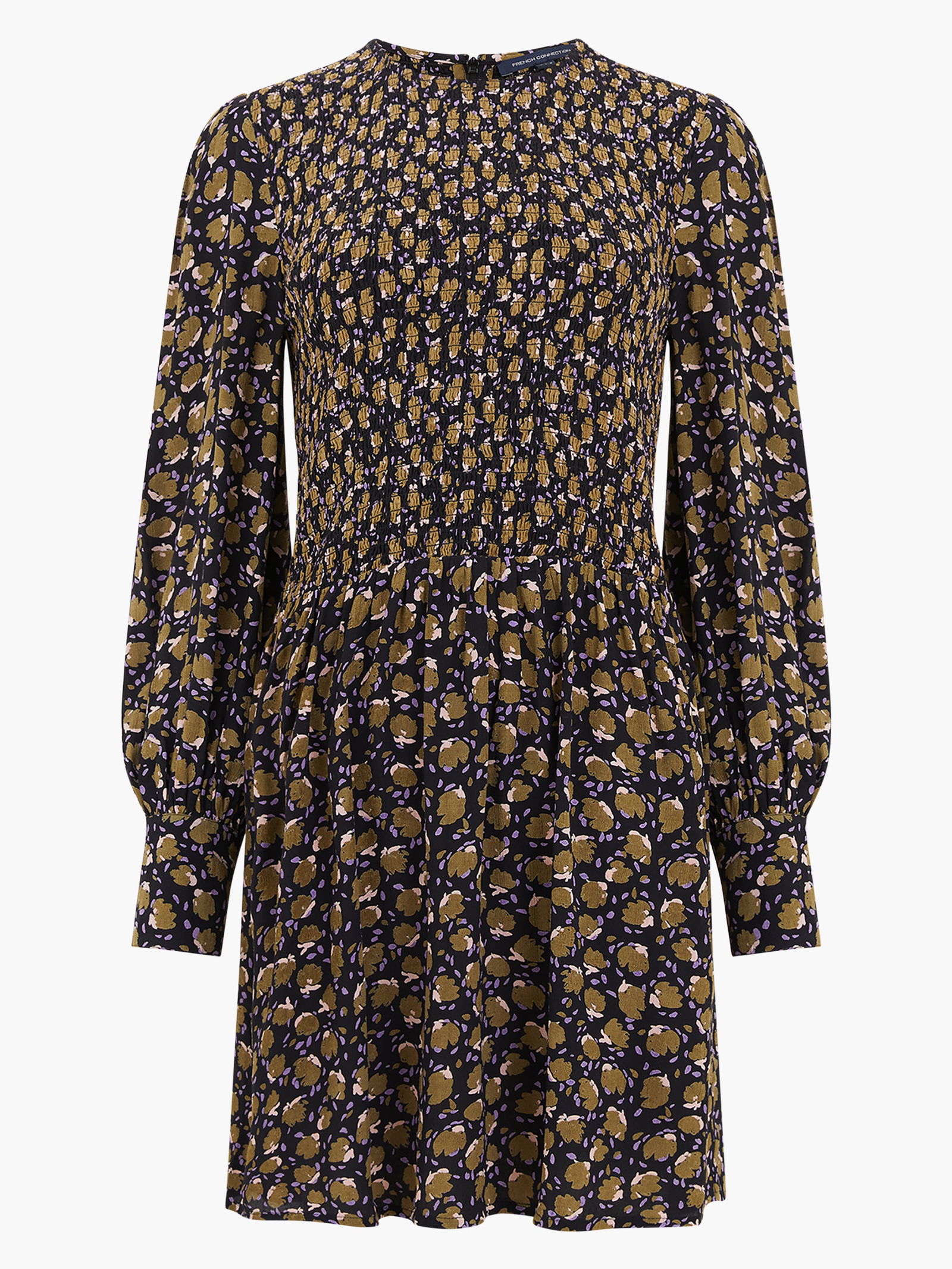 FRENCH CONNECTION Ingrid Eco Colette Crepe Smocked Mini Dress | endource
