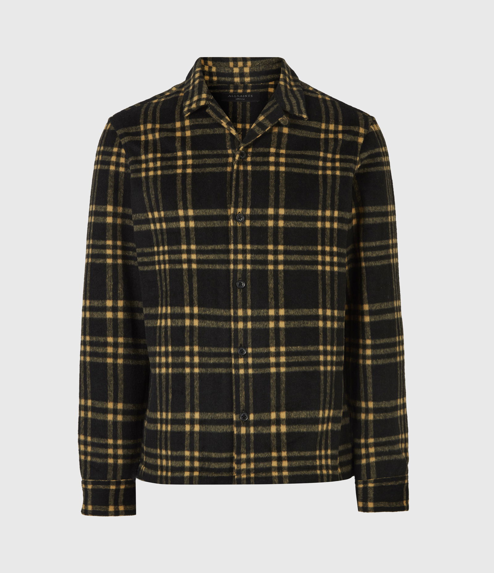 ALLSAINTS Zenith Shirt in Black/Yellow | endource