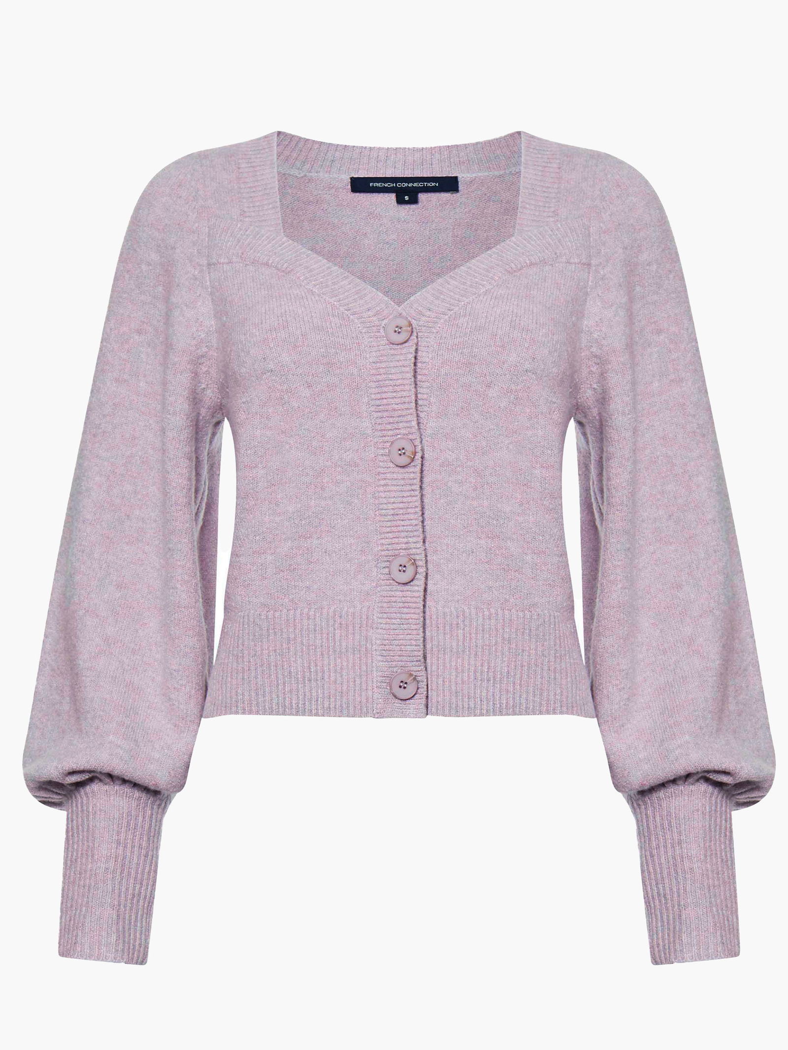 FRENCH CONNECTION Libby Vhari Recycled Cardigan in Fair Orchid | endource