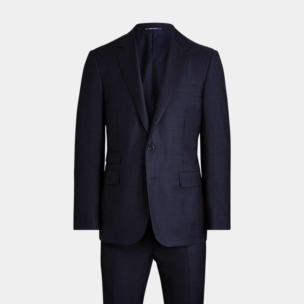 RALPH LAUREN PURPLE LABEL Gregory Handmade Wool Sharkskin Suit | endource