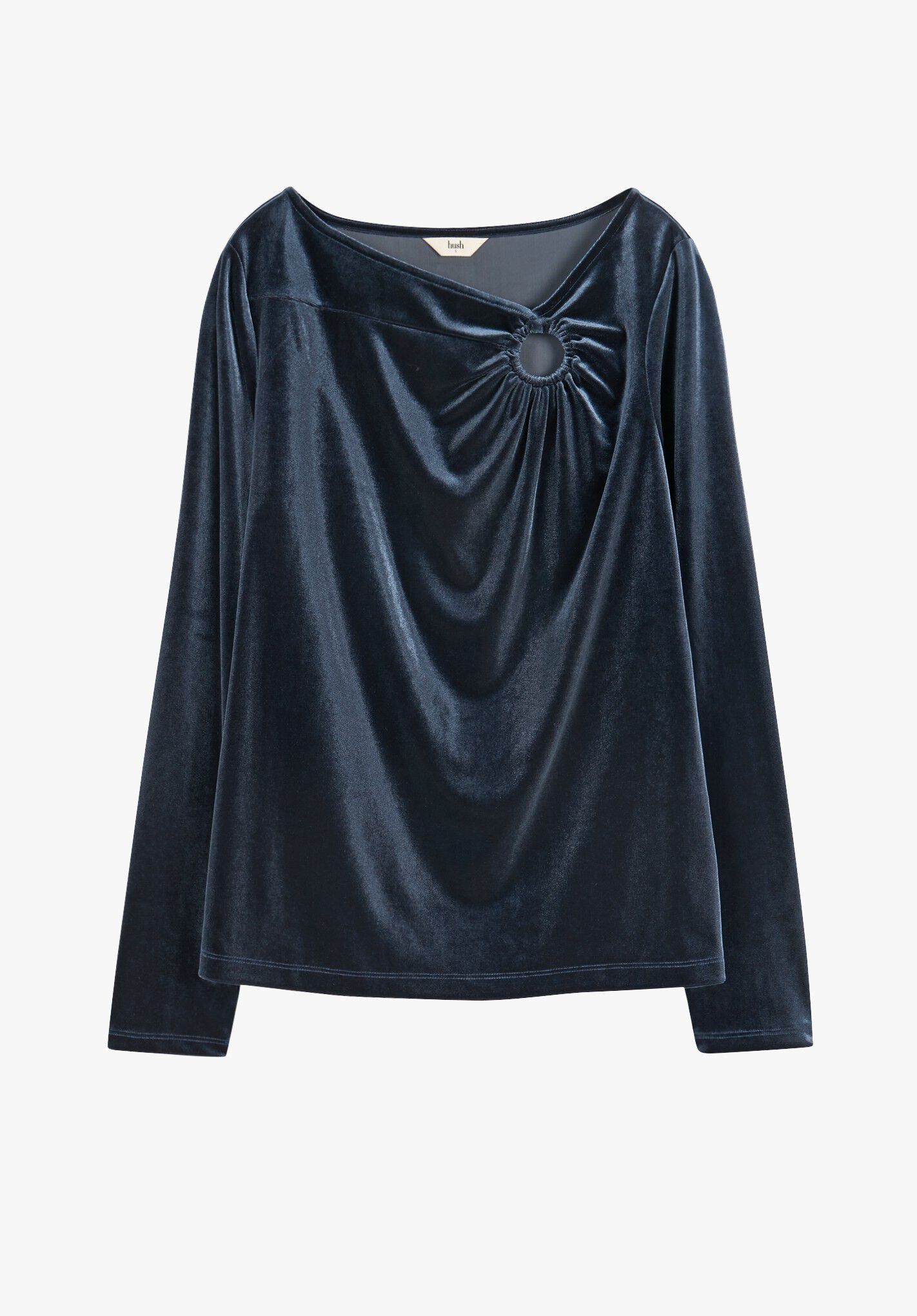 HUSH Eva Asymmetric Velvet Top | endource