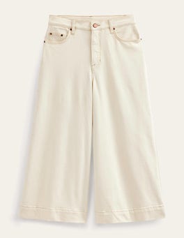 BODEN High Rise Culotte Jeans in Ecru | endource