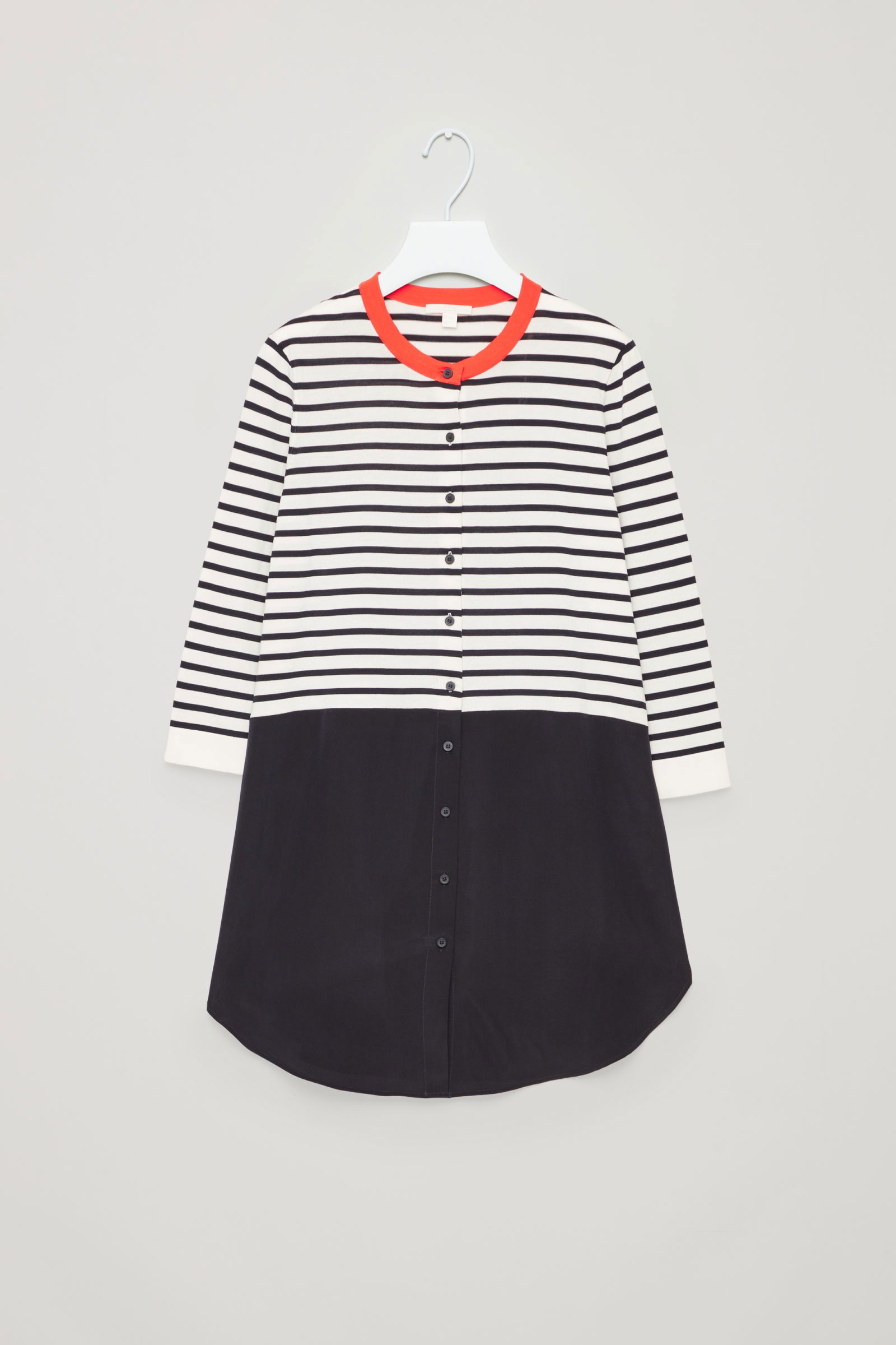 COS Striped Knitted-Woven Top | endource